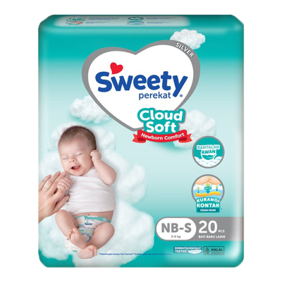 Jual Sweety Silver Comfort Cloud Soft Newborn NB-S 20 & NB-S 40 - Popok ...