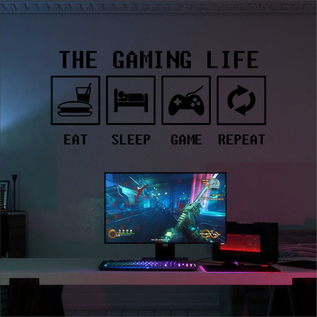 Jual Stiker Dinding Cutting Motif Game, Gamers, Gaming (Free Request ...