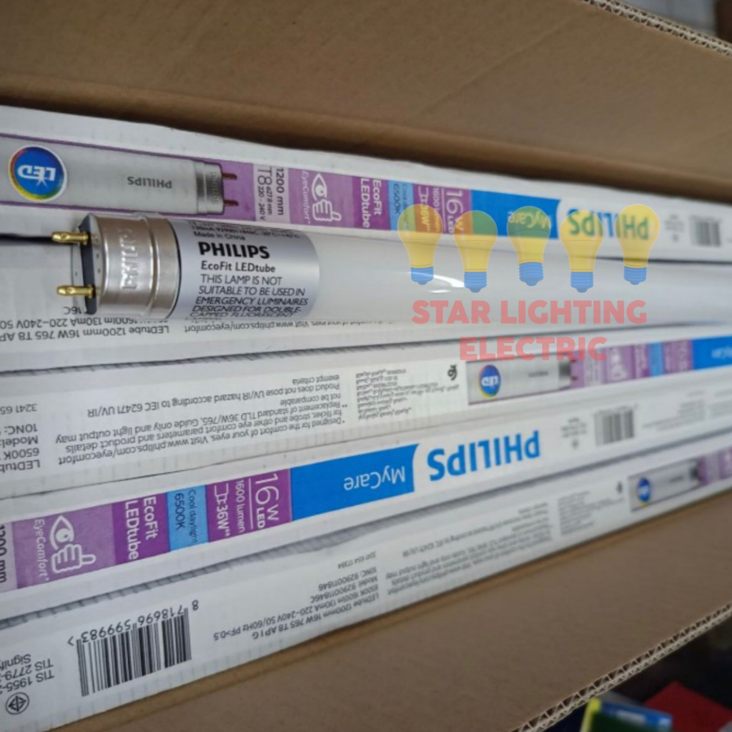 Jual Lampu Tl Led Ecofit 8 Watt 16 Watt / Philips Lampu T8 Led Ecofit 8 ...