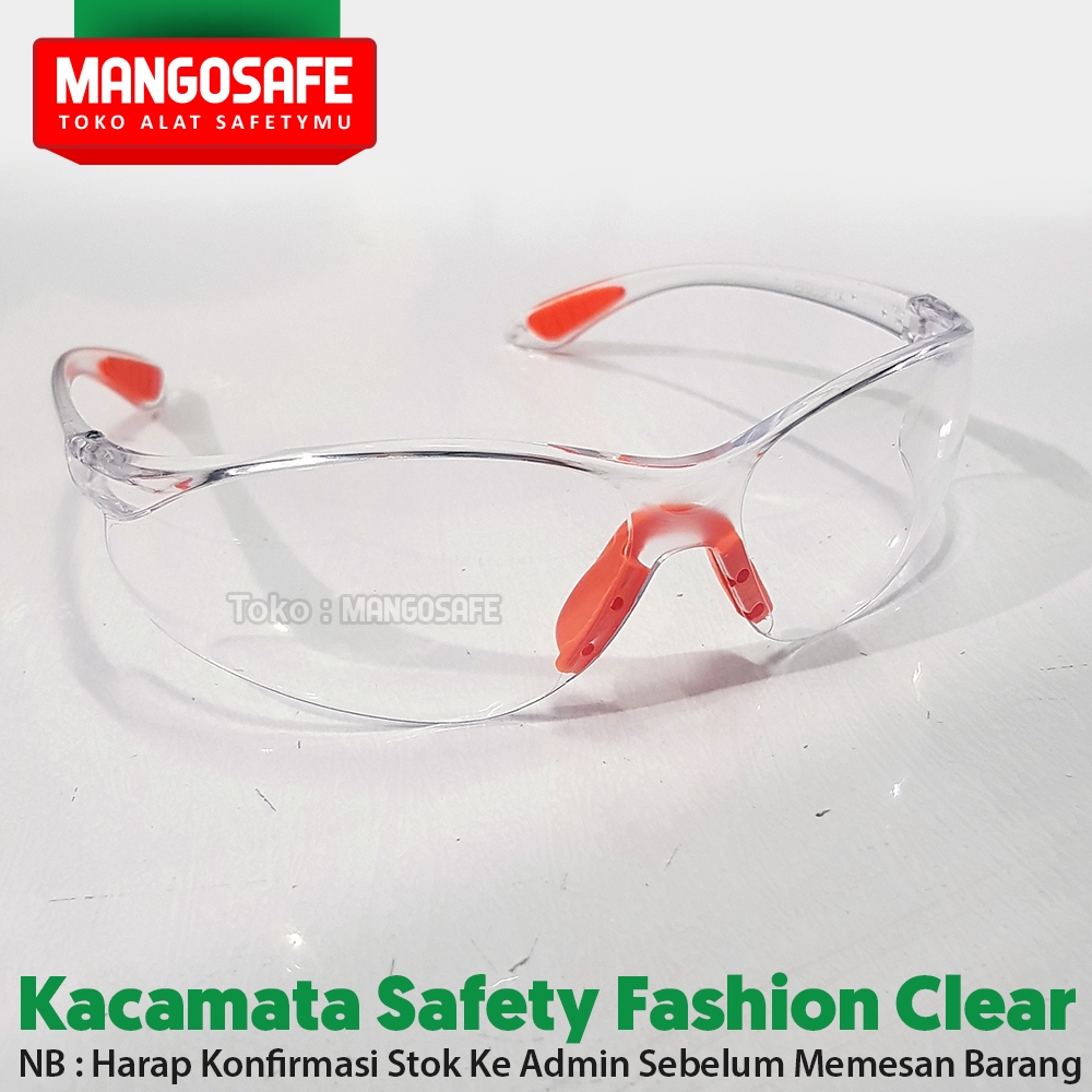 Jual WS Kacamata Safety Proyek Sporty Bening Clear / Kacamata Fashion ...