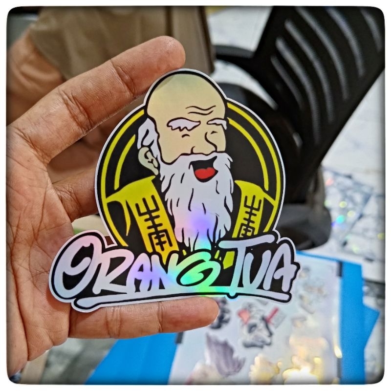 Jual sticker #16, sticker orang tua, orang tua gelogram | Shopee Indonesia