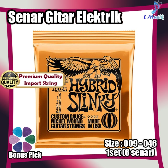 Jual SENAR GITAR ELEKTRIK 09 HYBRID SLINKY ELECTRIC-GUITAR STRINGS ...