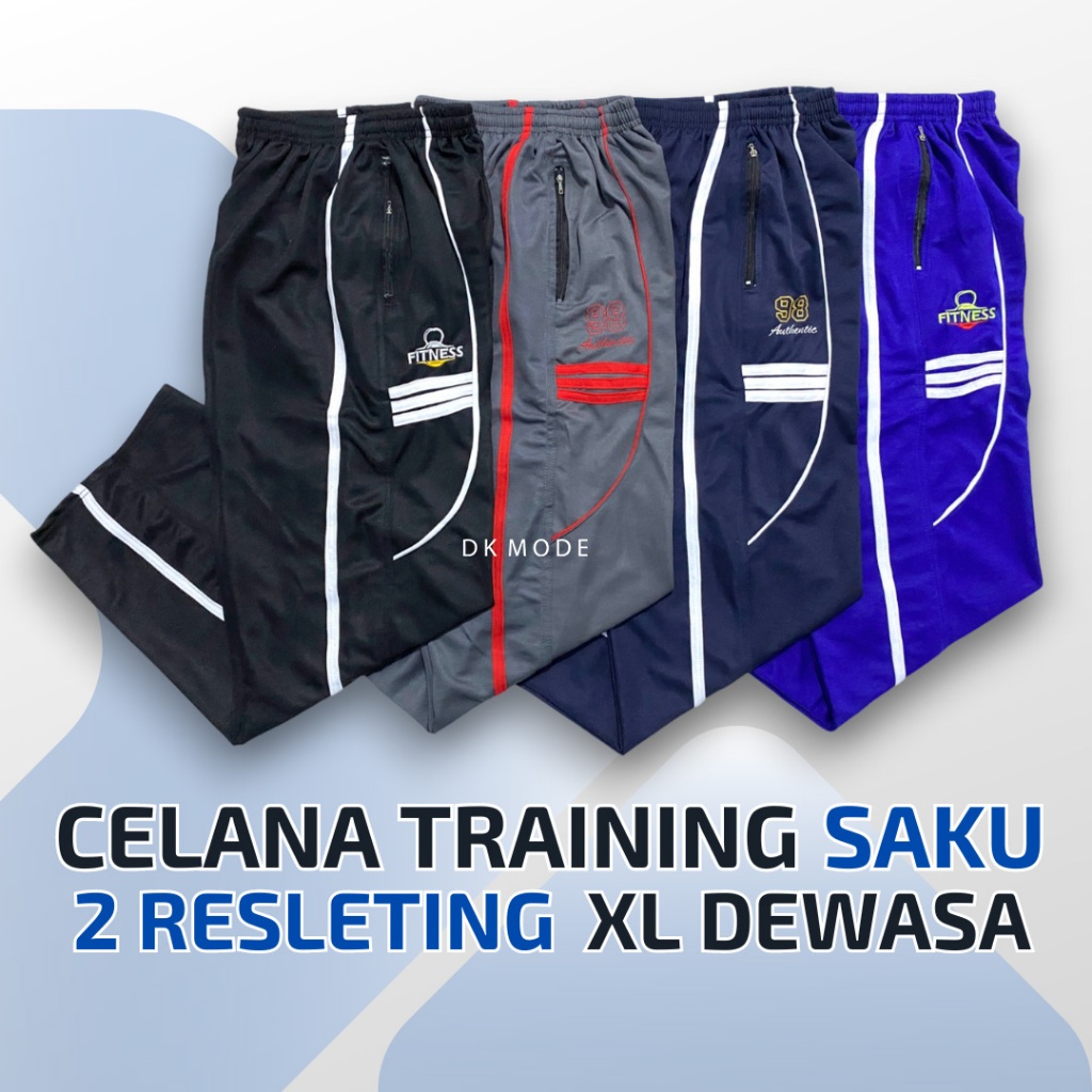 Jual Celana Training Saku Resleting Sport Olahraga Running Jogging ...