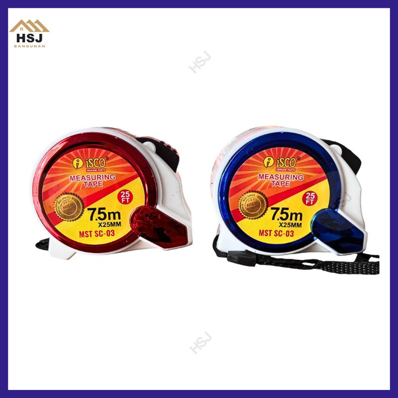 Jual Meteran Auto Stop Putih 7.5 Meter M Double Lock Meteran Bagus ...