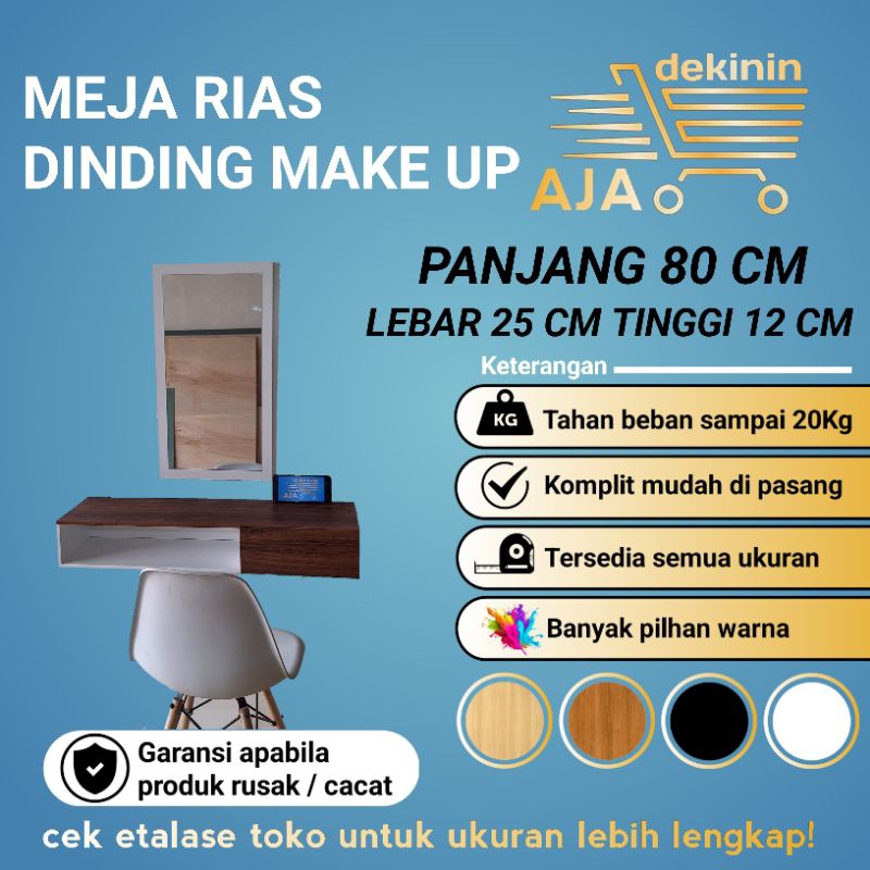Jual MEJA RIAS DINDING LAYANG / MEJA MAKE UP ESTETIK UKURAN PANJANG 80 ...
