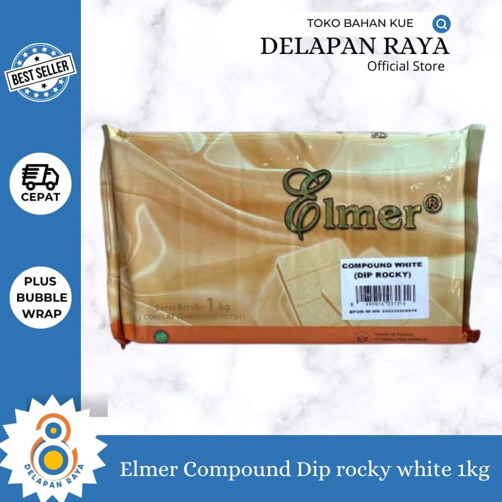 Jual ELMER COMPOUND DIP ROCKY WHITE 1KG COKLAT BATANG WARNA PUTIH ...