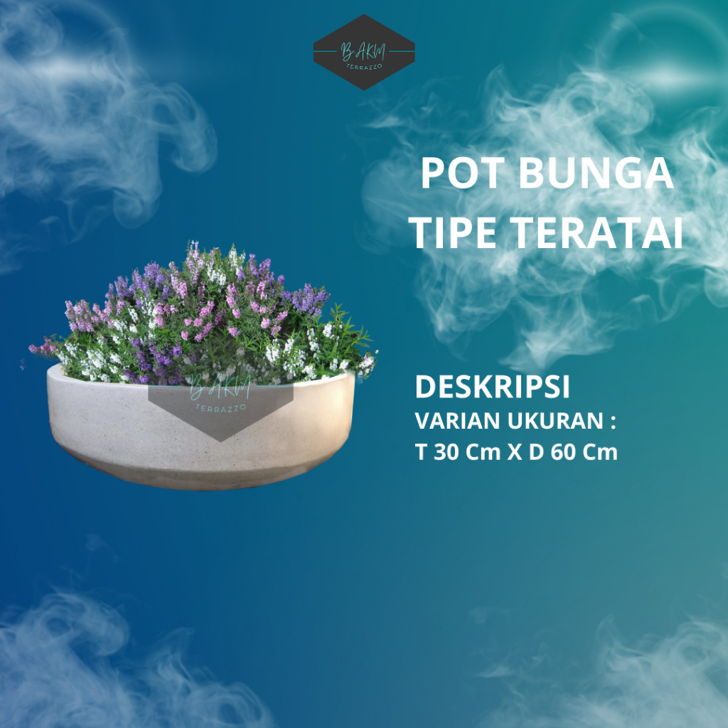 Jual BAK AIR KAMAR MANDI - TERRAZZO POT BUNGA TIPE TERATAI UNIK TERASO ...