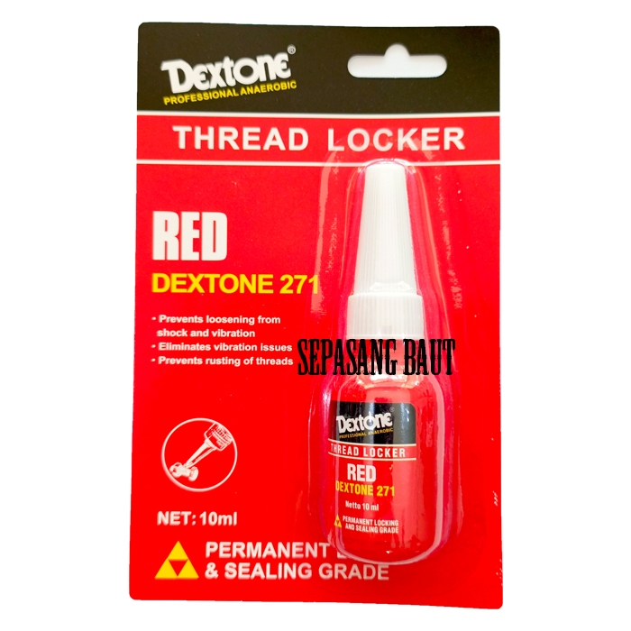 Jual Dextone 271 Thread Locker Lem Trimpot Lem Baut Merah | Shopee ...