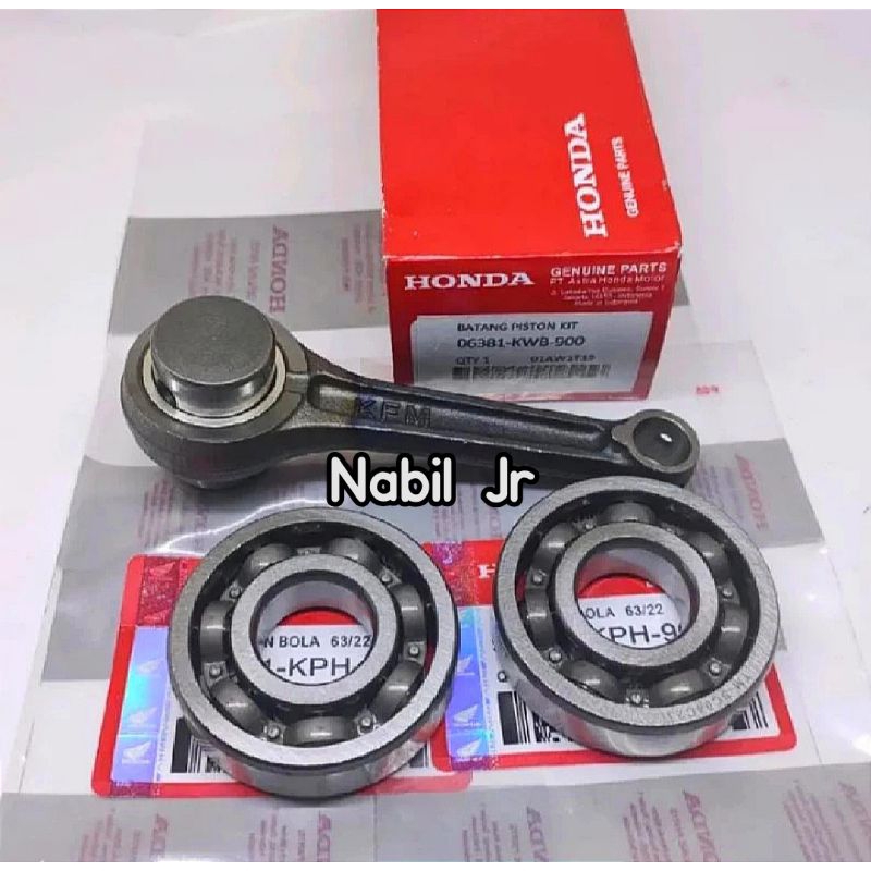 Jual SETANG SEHER KWB STANG PISTON + BEARING KRUK AS 63/22 HONDA BLADE ...