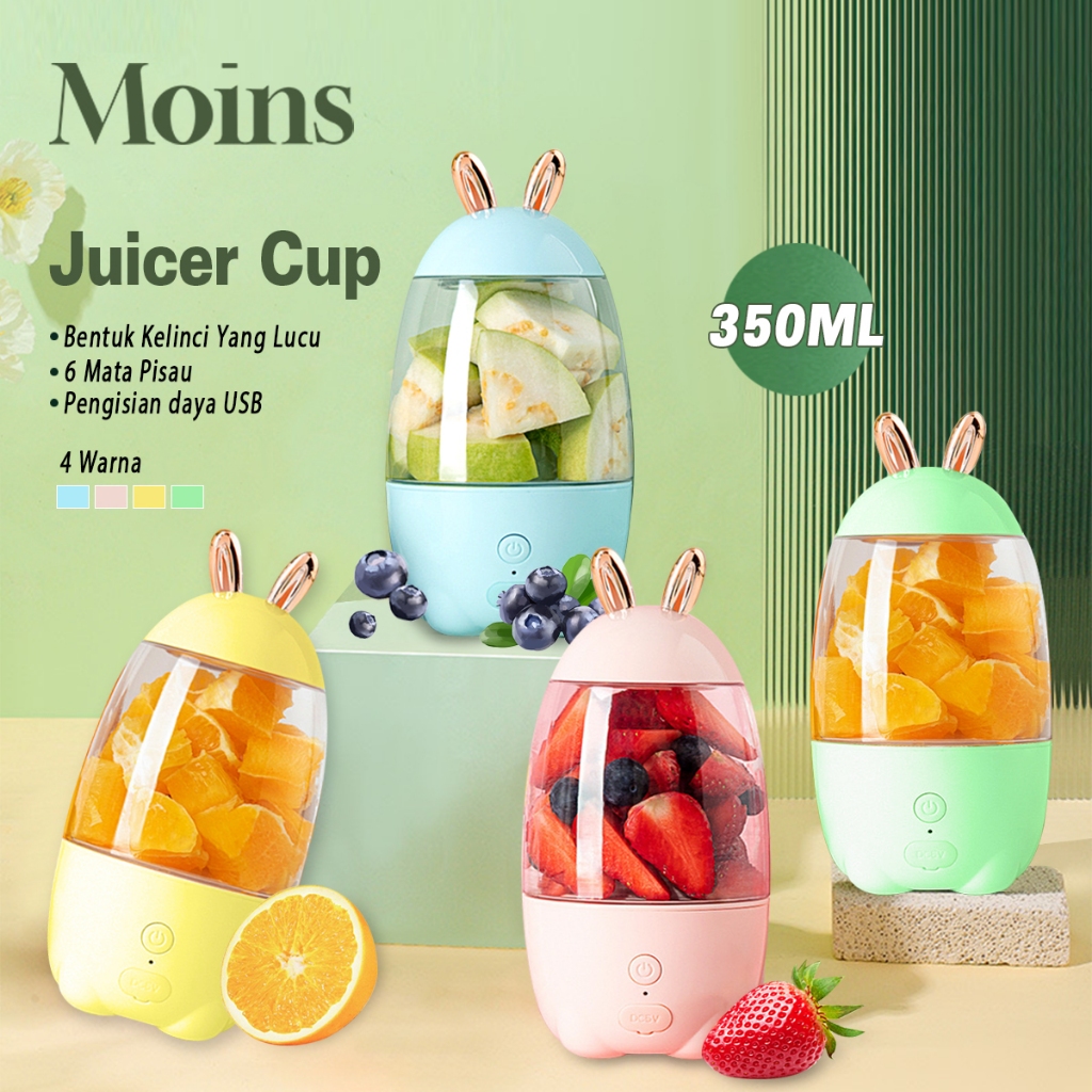 Jual Blender Jus Portable Kelinci Yang Lucu Mini Juicer Cup 350ML ...