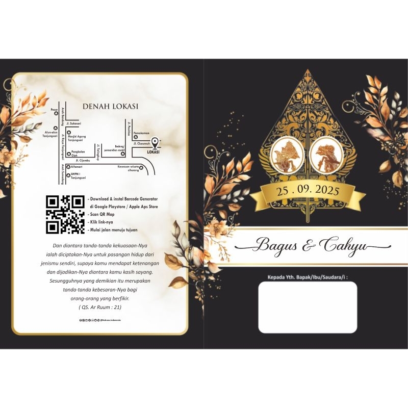Jual Template Undangan Pernikahan Kode Kangen 01 File CDR | Shopee ...