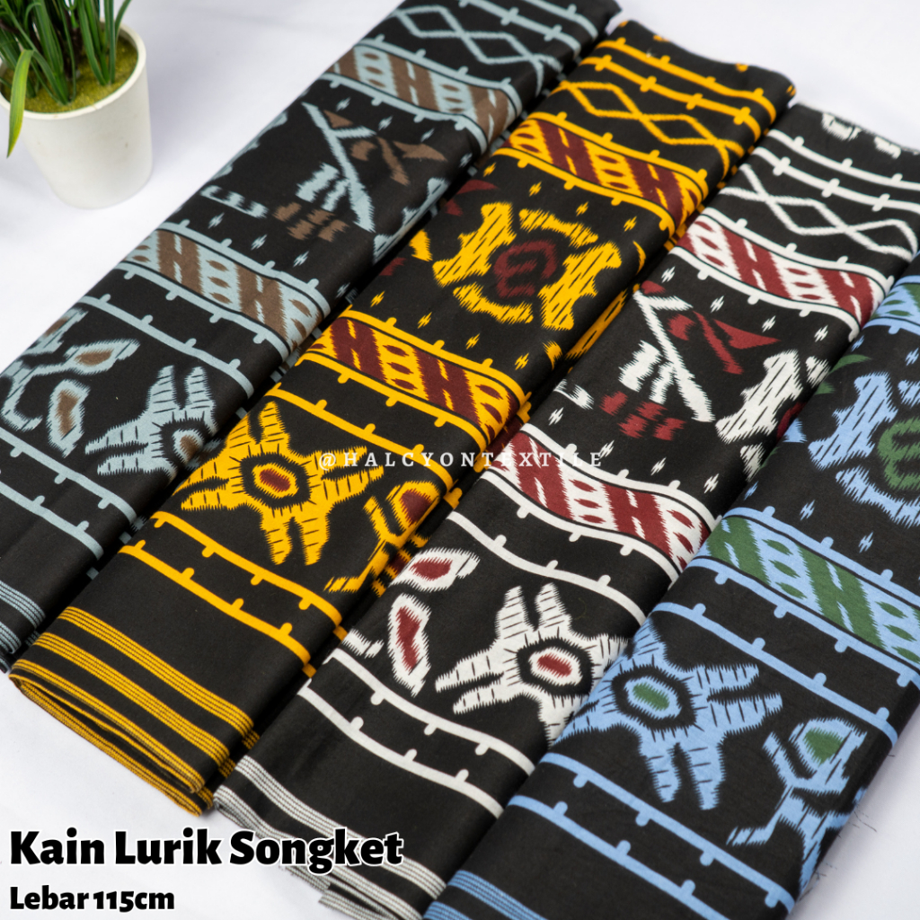 Jual Kain Katun Batik Lurik Motif Tenun Songket Seragam (Full Cotton ...