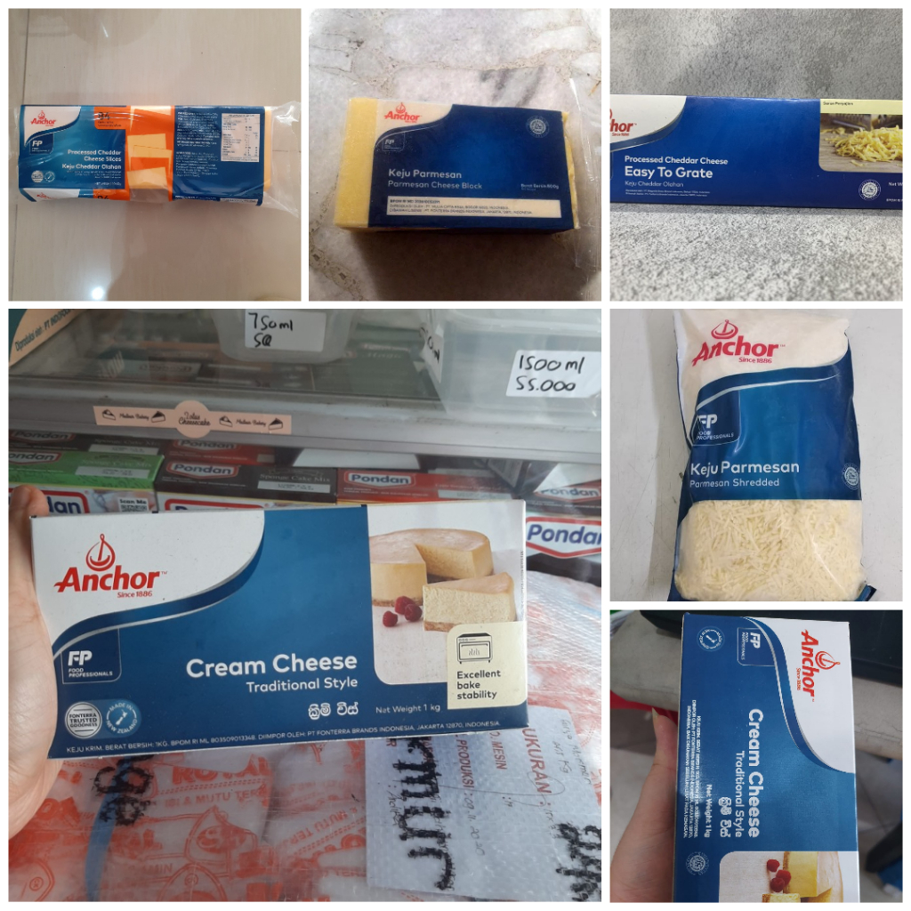 Jual Anchor FP Cream Cheese / Keju Parmesan / Keju Cheddar / Cedar ...