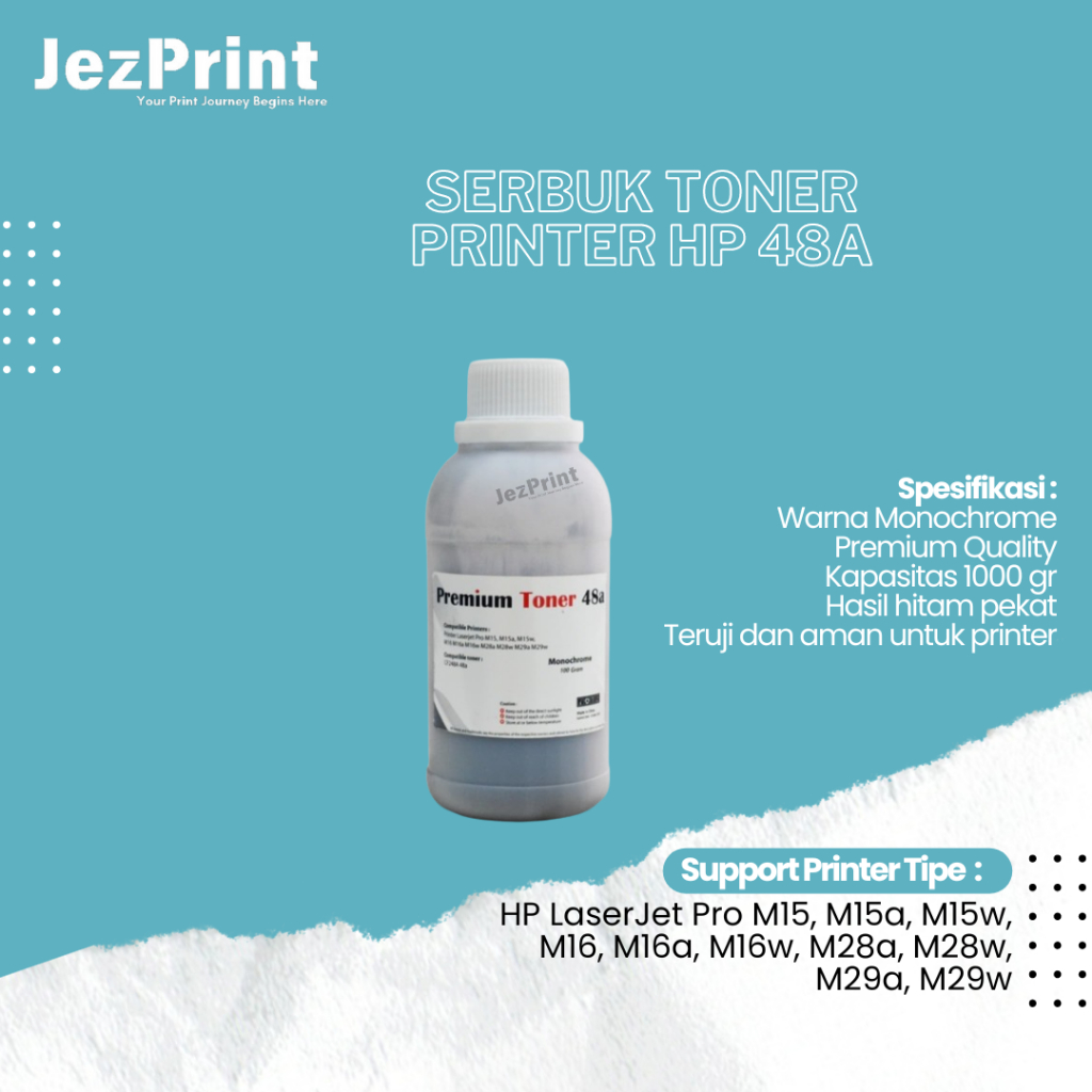 Jual Serbuk Toner HP 48A CF248A Refill Cartridge Printer HP Laserjet Pro M15 M15a M15w M16 M16a ...
