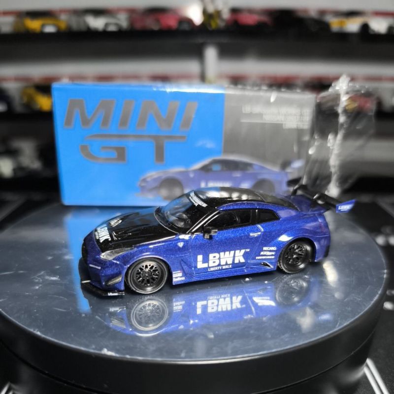 Jual mini gt nissan gtr r35 lbwk blue #299 | Shopee Indonesia