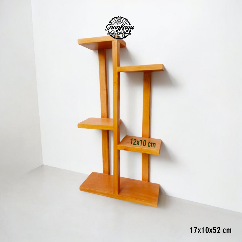 Jual SangKayu Vas Bunga Succulent Rack Rak Pot Kaktus Pot Kayu Rak ...