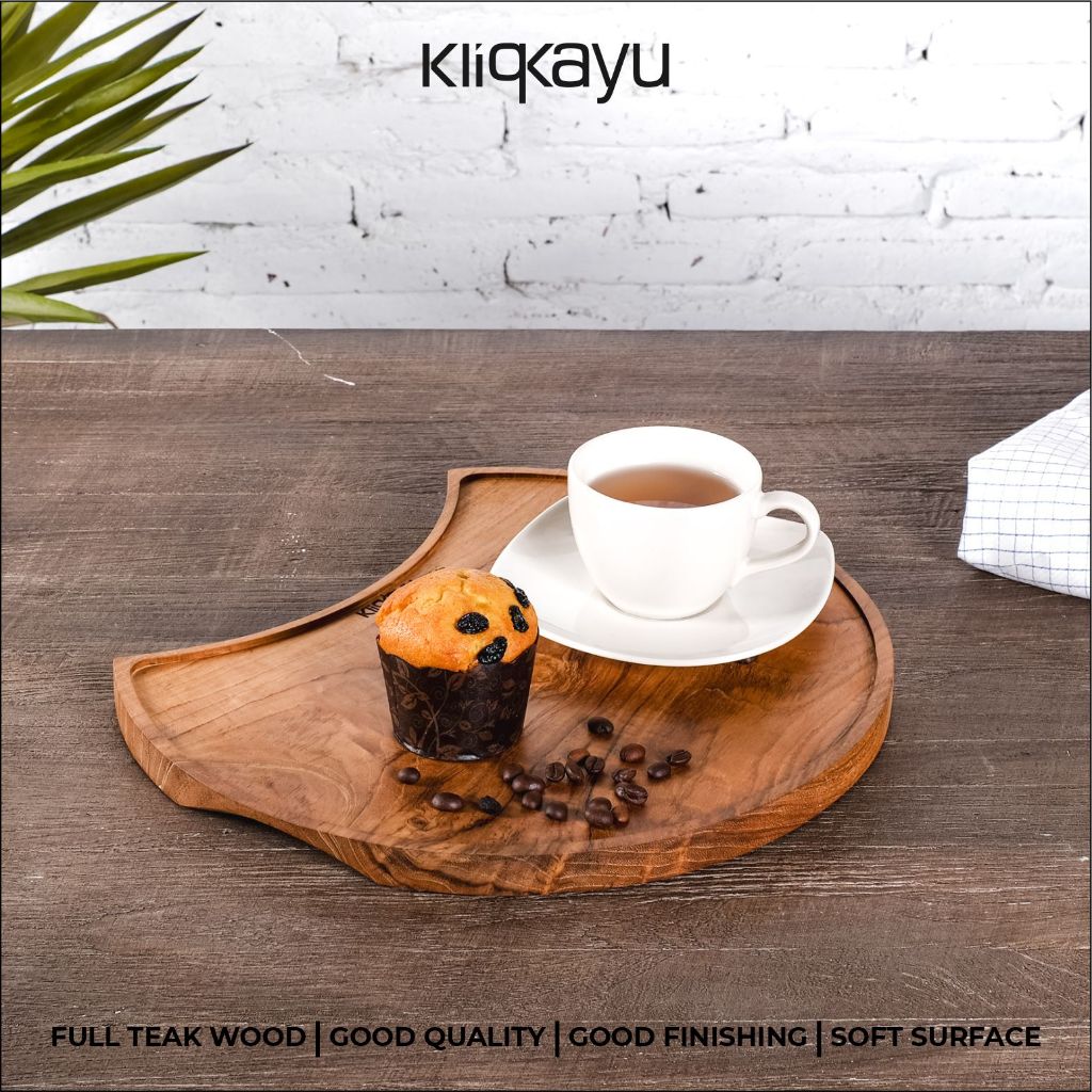 Jual KLIQKAYU Wooden Serving Tray Kayu Jati Teak Wood | Nampan Kayu ...