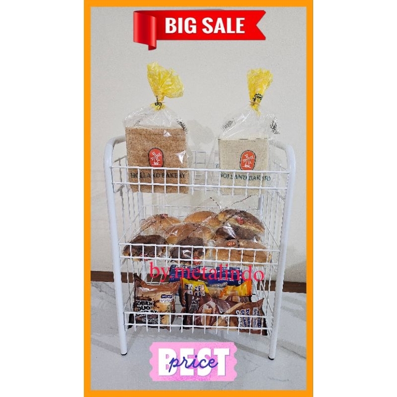 Jual Rak Display Roti Warung 3 susun Mbs Rak Bumbu Dapur Rak serbaguna ...