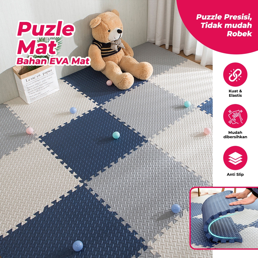 Jual 60x60cm Matras Puzzle PE Karpet Puzzle Anak Playmate Bayi Puzzle ...
