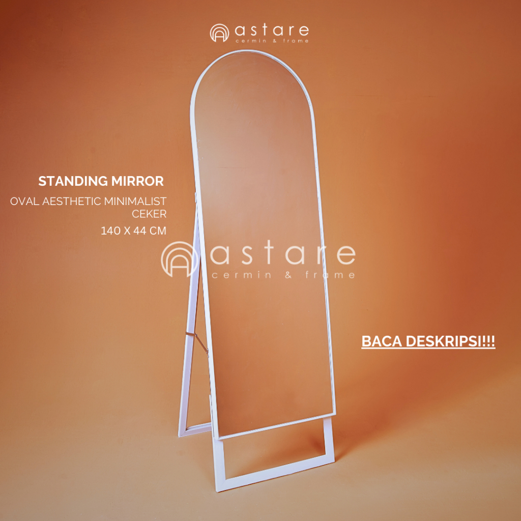 Jual Astare - Kaca Cermin Standing Mirror Oval Minimalis Besar 140x44cm ...