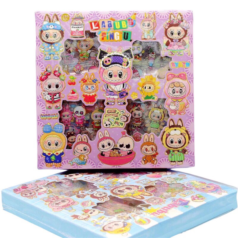 Jual Stiker Labubu 1 box labubu popmart karakter viral | Shopee Indonesia