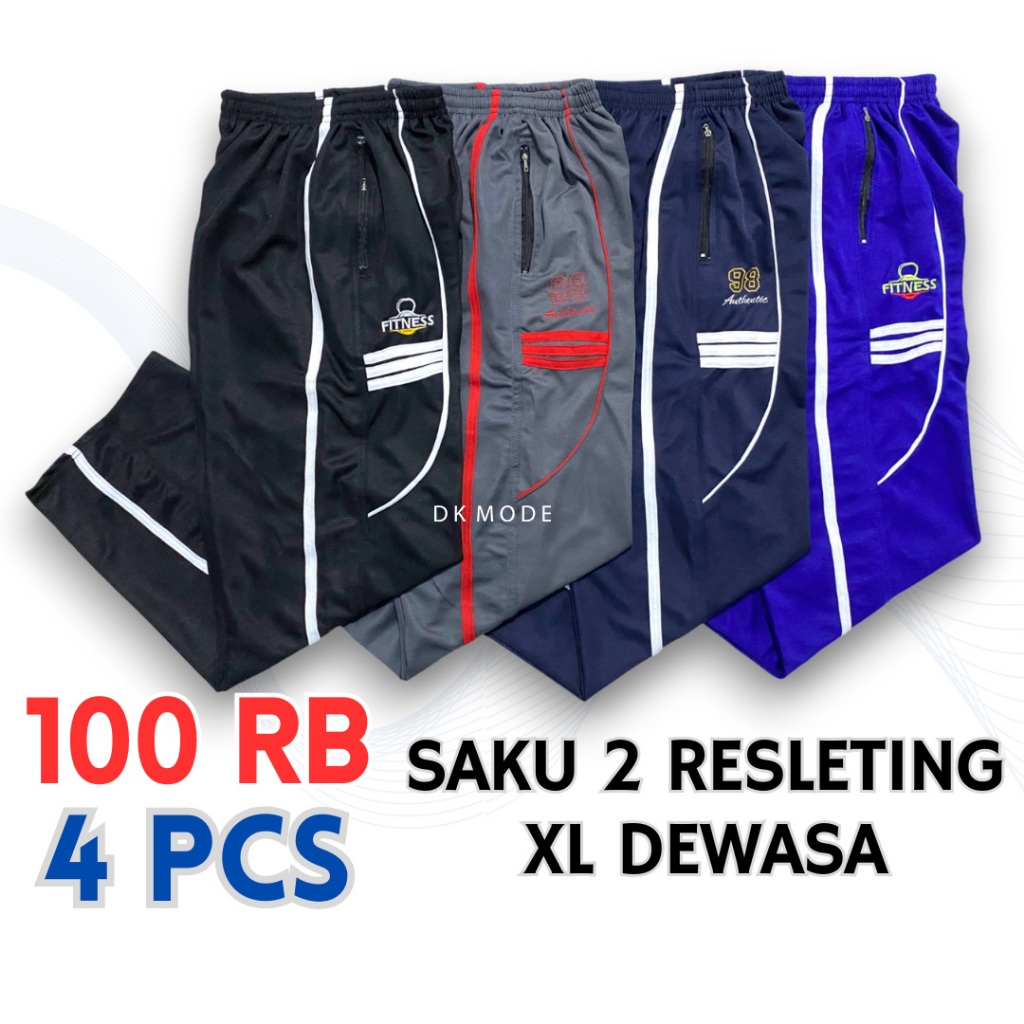 Jual 100rb Dapat 4 Celana Training Saku Resleting Sport Olahraga ...
