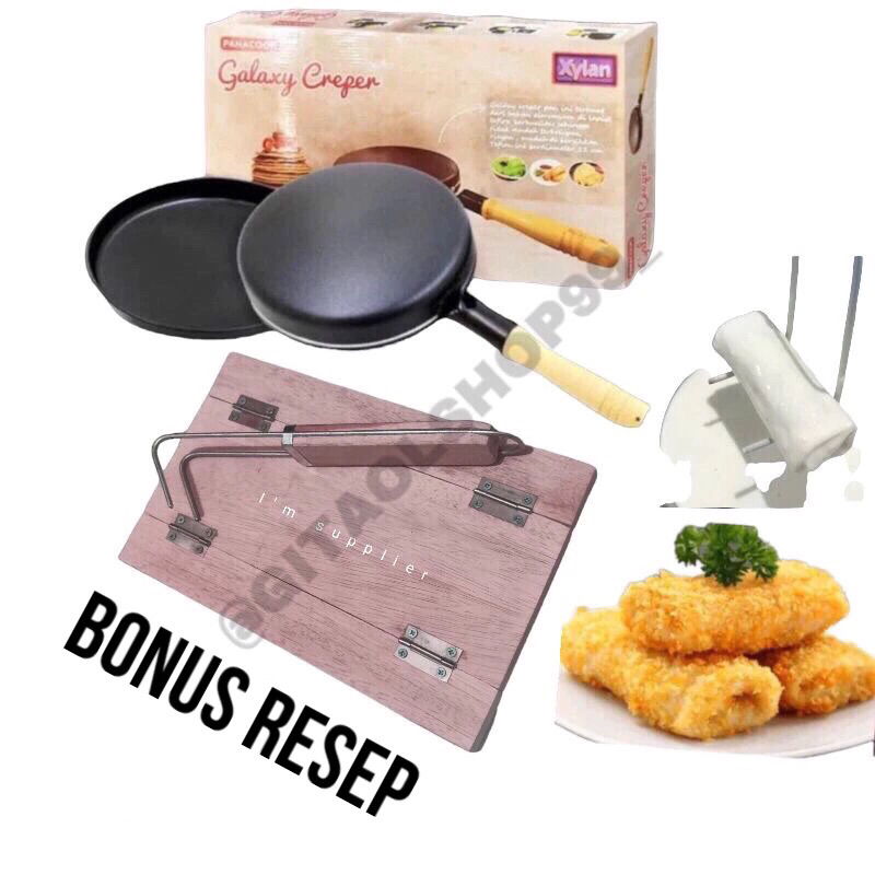 Jual Teflon Crepes Kulit Lumpia & Papan Risol Risoles dan Garpu ...