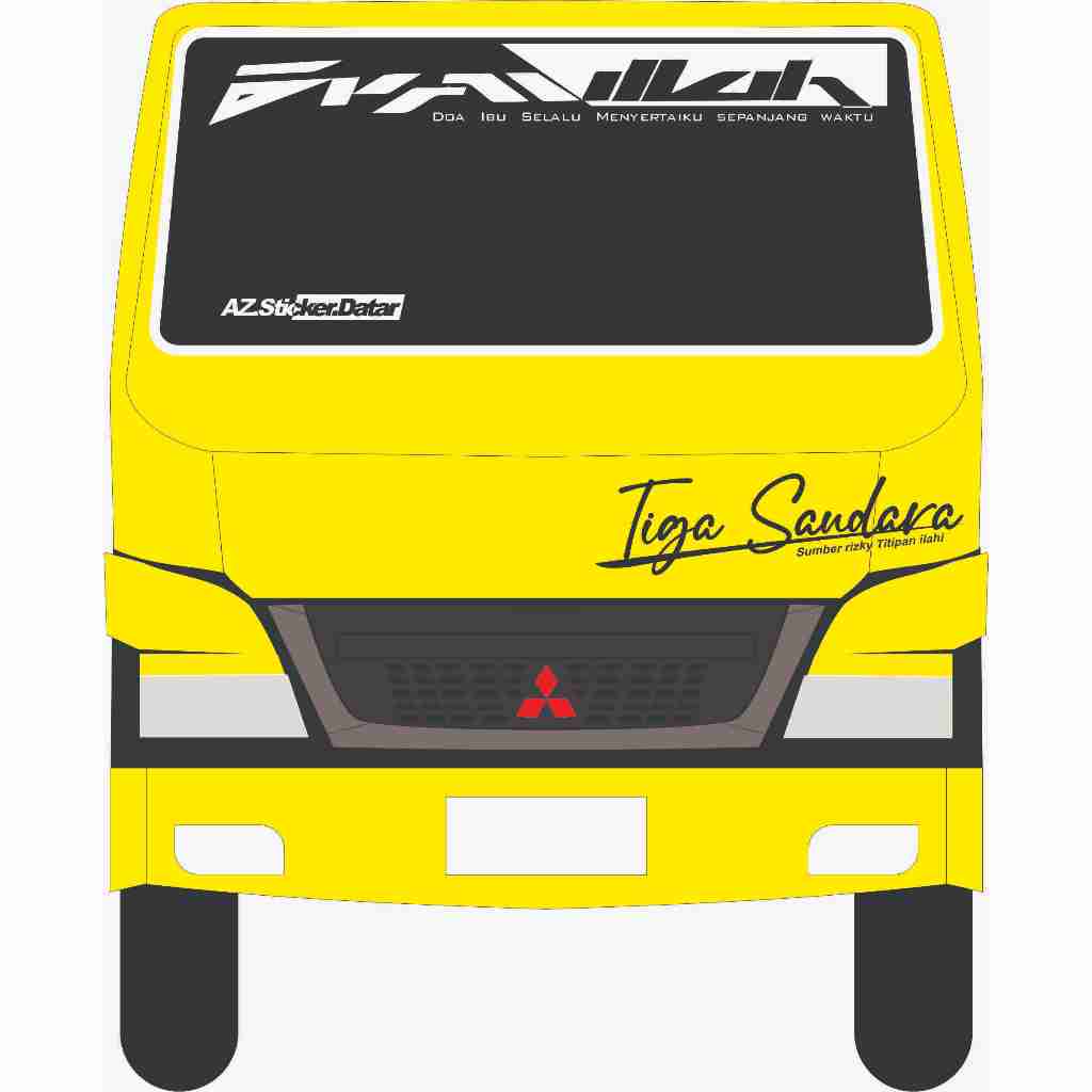 Jual Stiker Truk Bismillah Cutting Sticker Kaca Depan Mobil Box Losbak ...