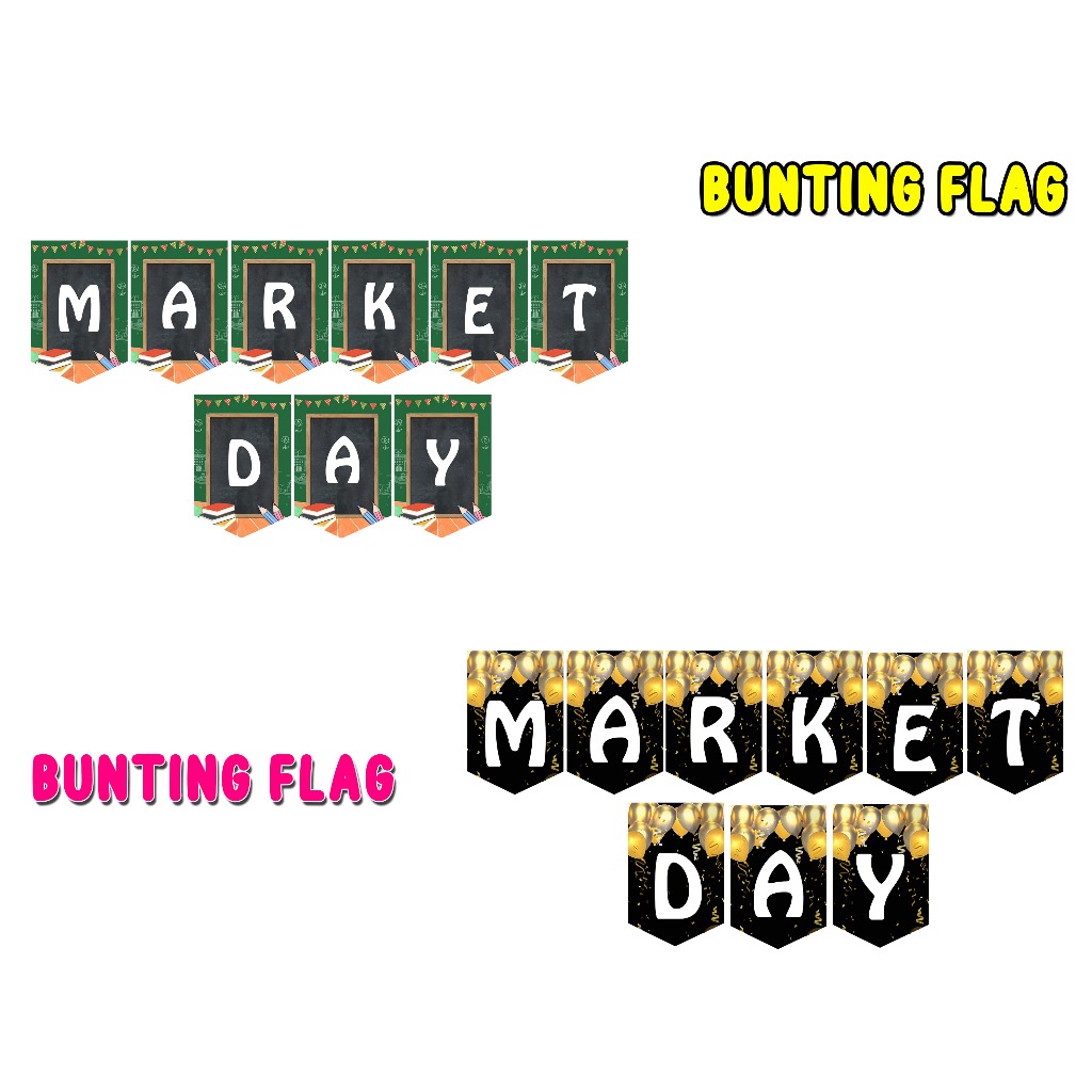 Jual BANNER TULISAN MARKET DAY SELAMAT DATANG WELCOME DEKORASI ACARA ...