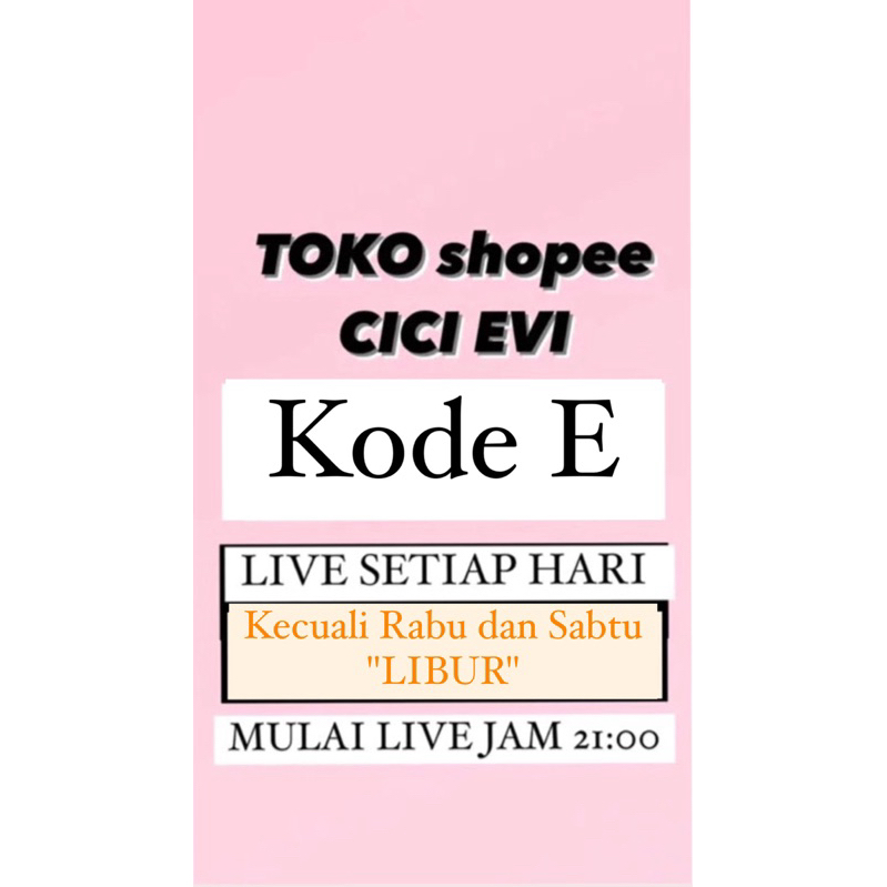 Jual Kode E1 E100 E1 E100 Checkout Sesuai Kode Yang Host Live