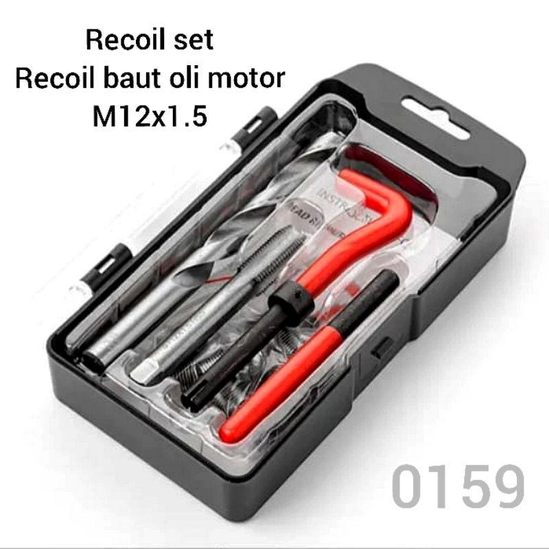 Jual 0159 paket recoil set m12x1.5 recoil baut oli motor set komplit ...