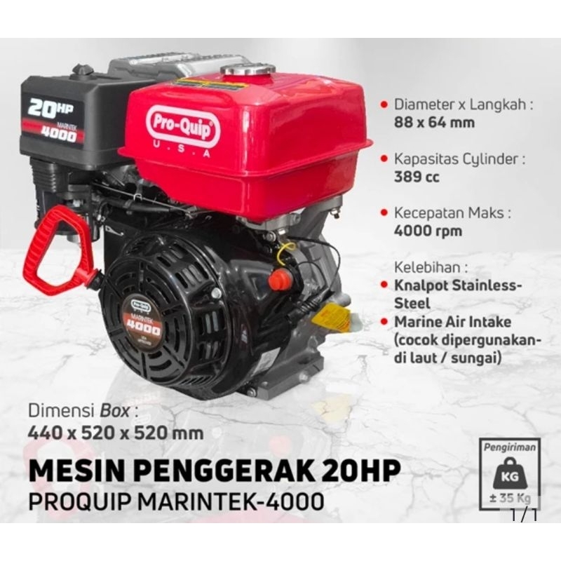 Jual ENGINE PROQUIP / PRO QUIP / Mesin Engine Penggerak serbaguna ...