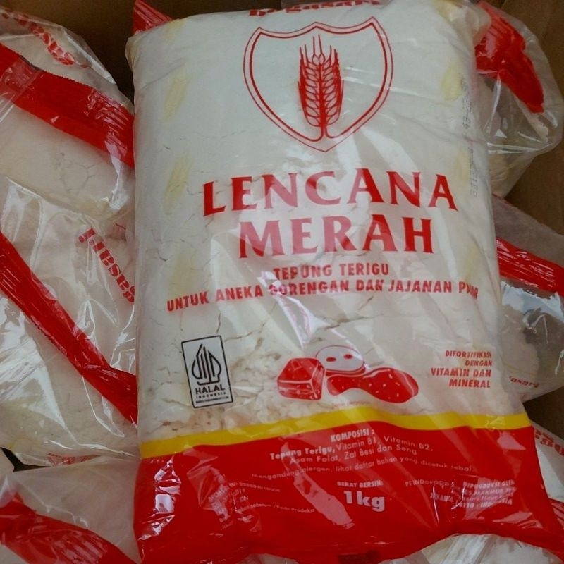 Jual Lencana merah Bogasari tepung terigu (Kartonan) 1KG /12pcs ...