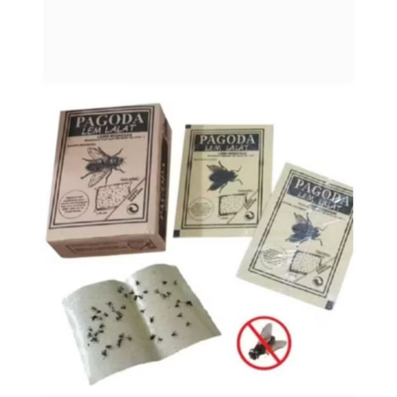 Jual Lem Laler Kertas Lalet Lalat PAGODA 10 Pcs SUPER LENGKET Original ...