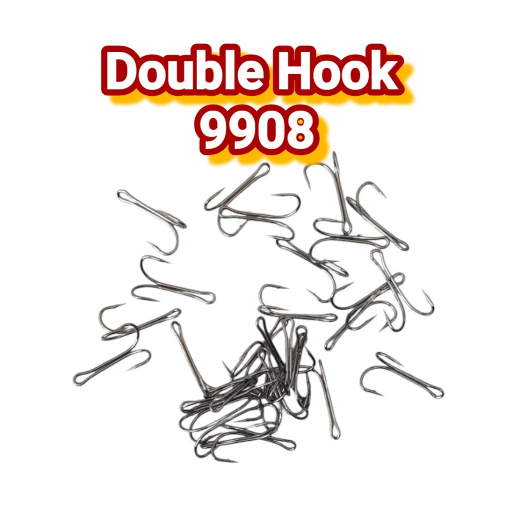 Jual DOUBLE HOOK 9908 DOUBLE HOOK 4# 1# & 1/0 Isi 50 pcs | Shopee Indonesia