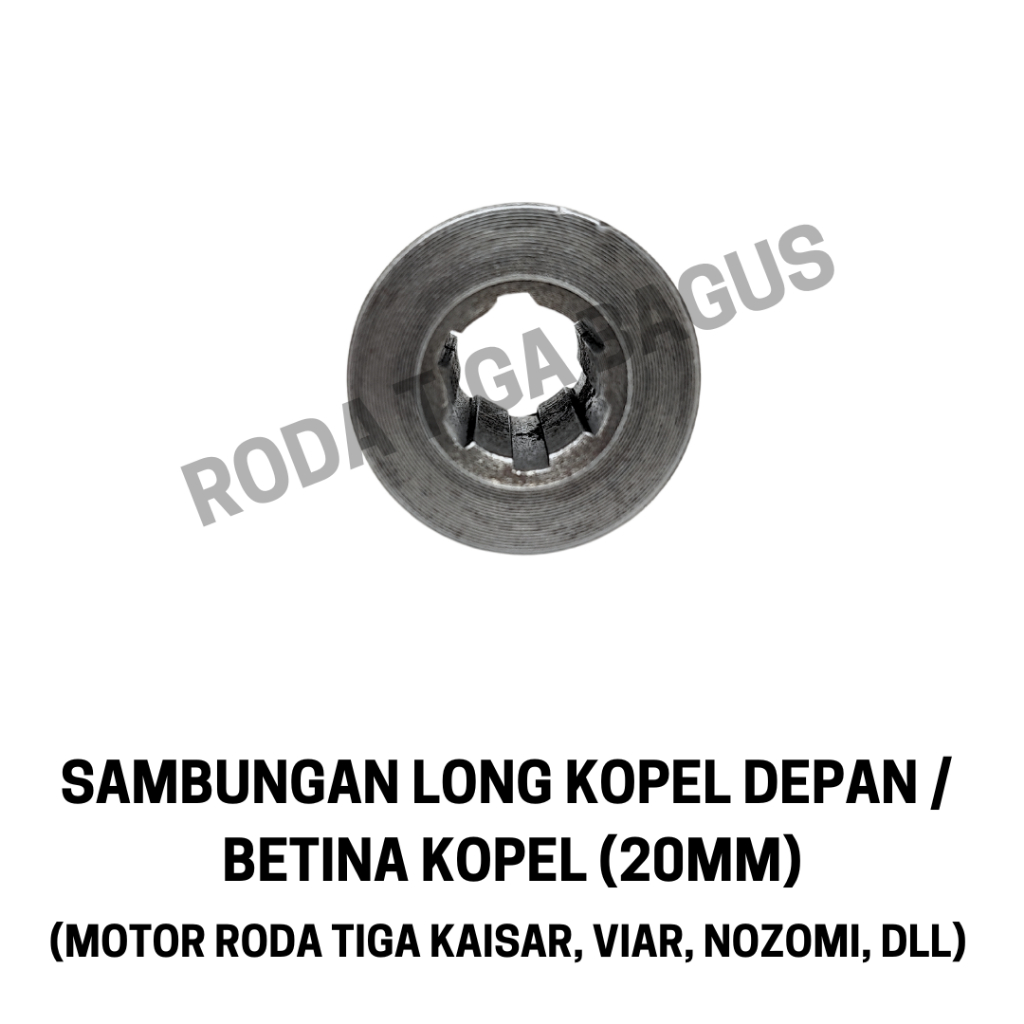 Jual Sambungan Long Kopel Depan / Betina Kopel (20mm) - motor roda tiga ...