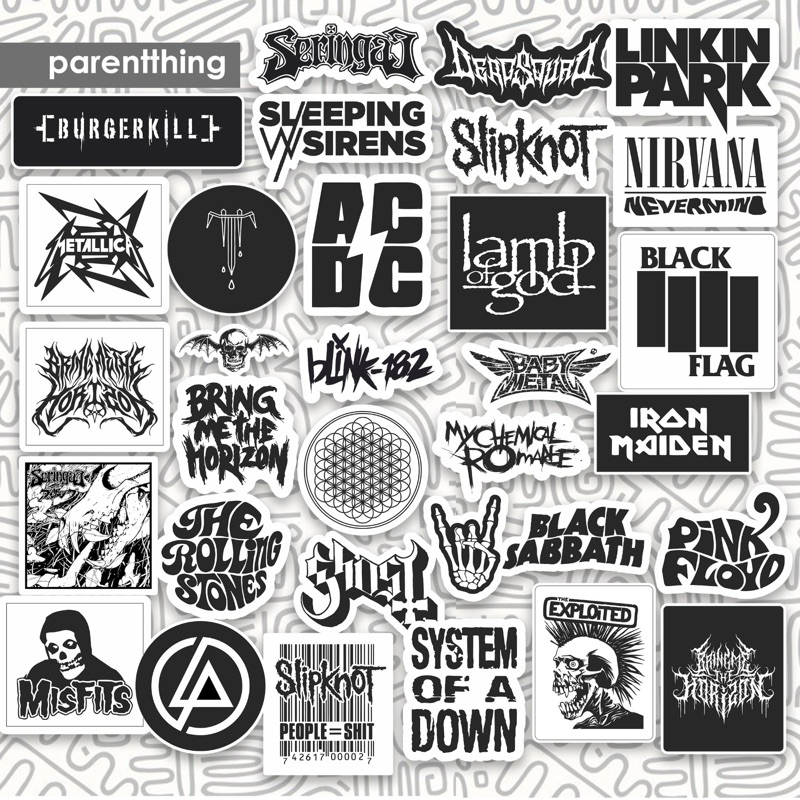 Jual Stiker pack band bmth slipknot radiohead paramore seringai linkin ...