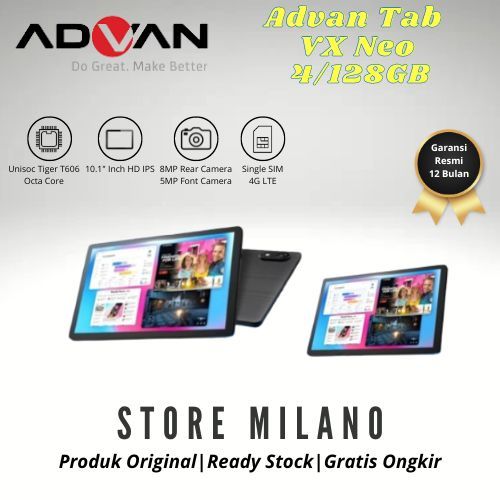 Jual Advan Tab VX Neo 4GB/128GB | 10.1”IPS SCREEN TABLET ANDROID 14 | Garansi Resmi | Shopee ...