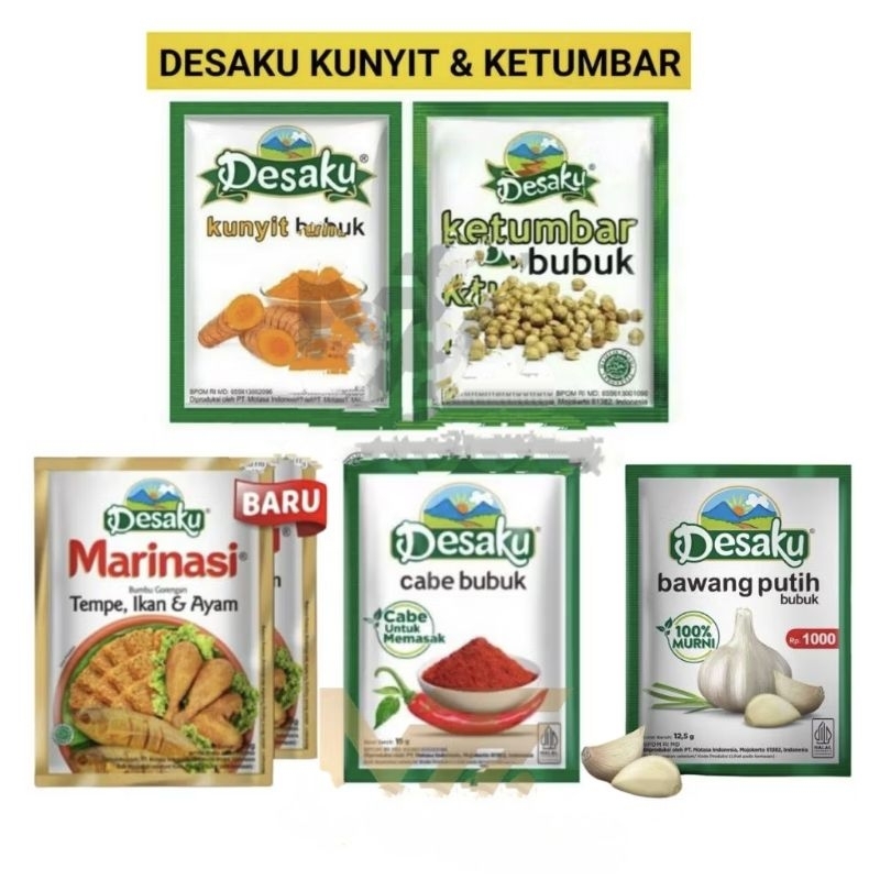 Jual Desaku bumbu marinasi/ketumbar/kunyit/bawang putih/cabe bubuk 1 ...