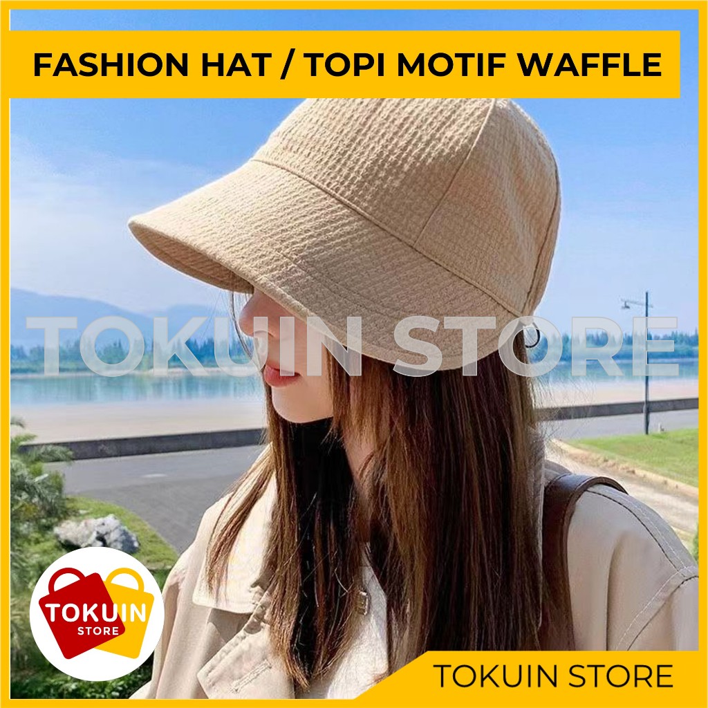 Jual Topi Wanita Bucket Pantai Korea Visor Topi Fashion Trendy Hat ...