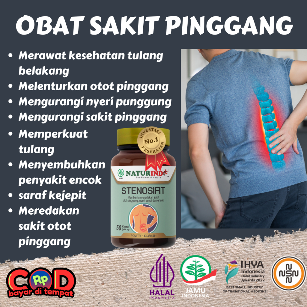Jual Obat sakit pinggang encok boyok paling ampuh Obat saraf kejepit ...