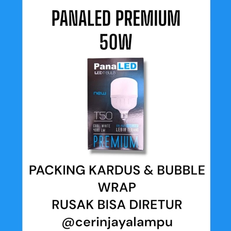 Jual Panaled Premium 50 Watt Lampu Bohlam / Lampu Led / Lampu Murah / Cahaya Putih | Shopee ...