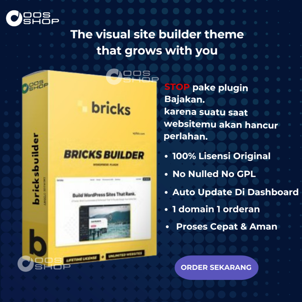 Jual Bricks Builder 100 Original License Lifetime Automatic Update