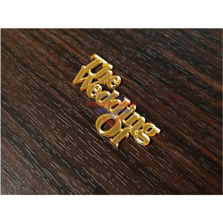 Jual UKIRAN TULISAN THE WEDDING OF AKRILIK GOLD | Shopee Indonesia