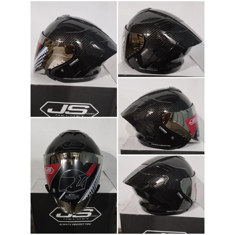Jual Helm js armor motif carbon terbaru sni. | Shopee Indonesia