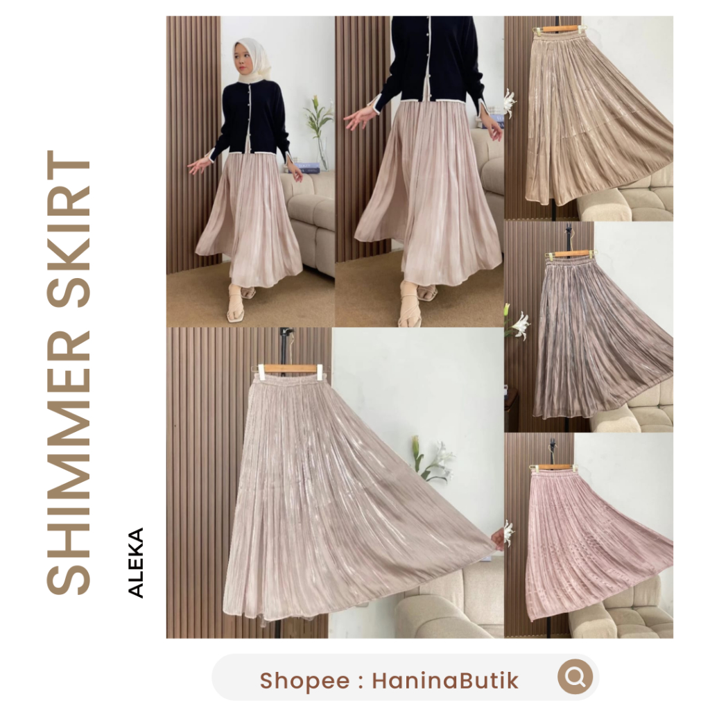 Jual (𝗦𝗜𝗔𝗣 𝗞𝗜𝗥𝗜𝗠) SHIMMER SKIRT by ALEKA | ROK SHIMMER PESTA RAYA ...