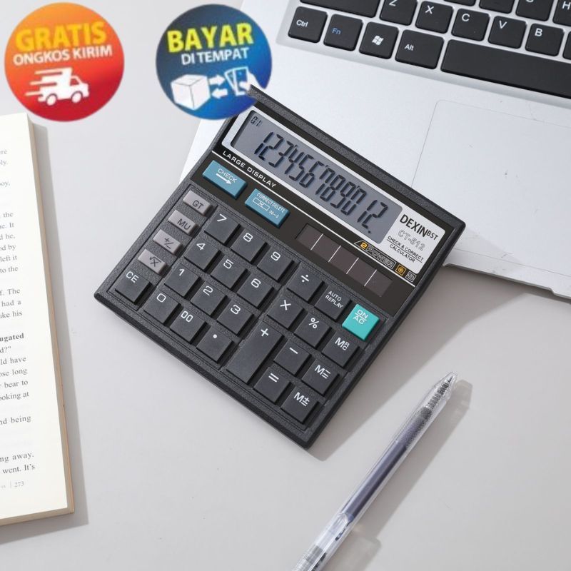 Jual KP201 - KALKULATOR CT512 12 DIGIT CALCULATOR CHECK & CORRECT DUAL 2 POWER KALKULATOR KERJA ...