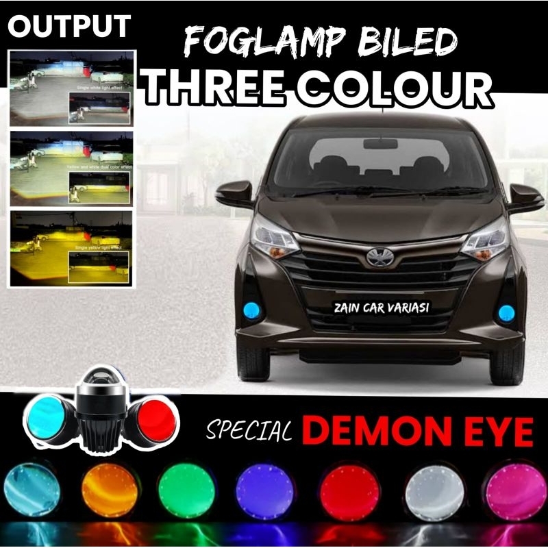 Jual FOGLAMP BILED 3 WARNA CALYA SIGRA DEMON EYE LAMPU VARIASI MOBIL Q8 ...