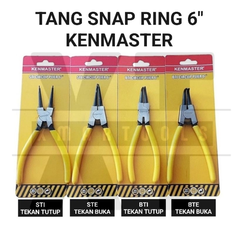 Jual Tang Snap Ring 6" Kenmaster / Tang Cirlip Plier 6 Inchi STI STE ...