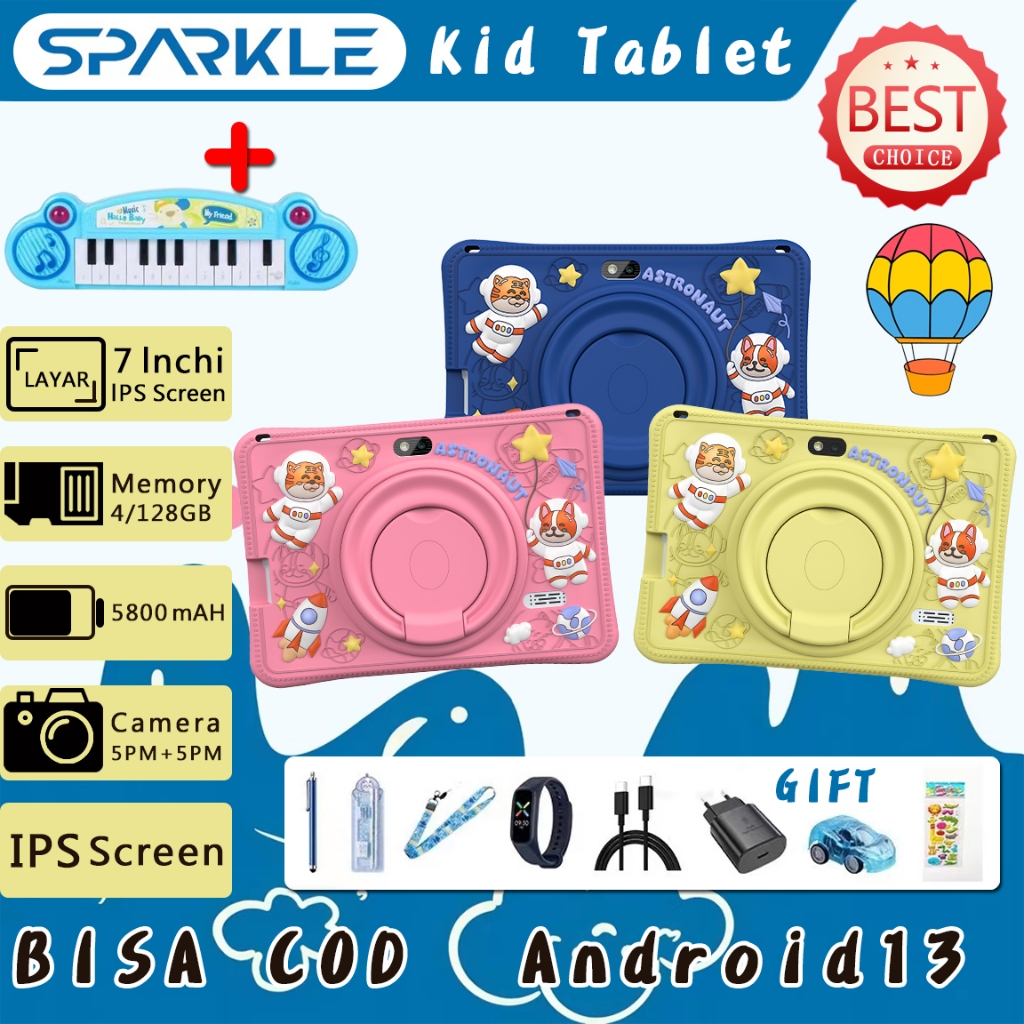 Jual Sparkle Tablet Antiradiasi Anak S12/Tablet Belajar Anak/Tablet ...